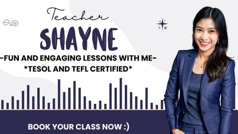 Shayne O., Learn English with Teacher Shayne! 📚 Fun, Engaging, and ...